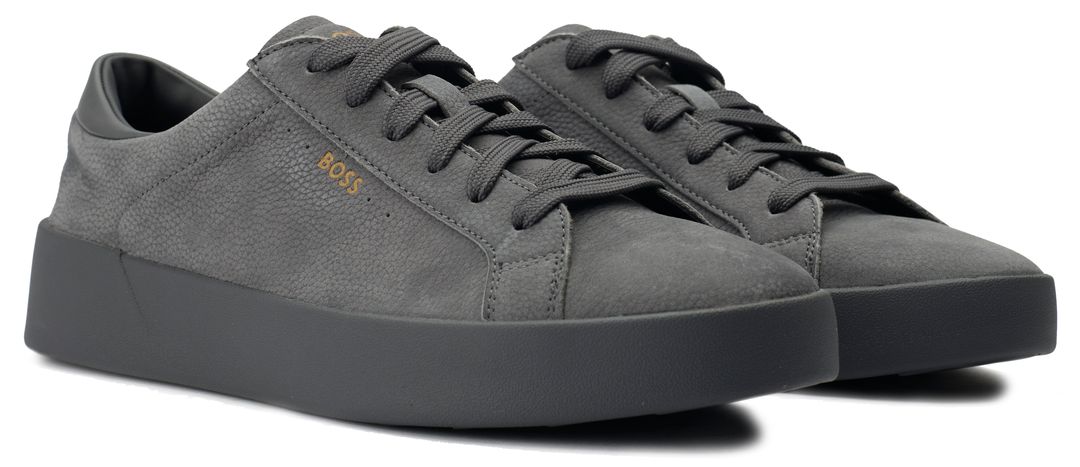 Mens Boss Belwar Tenn Trainers In Grey | Soletrader