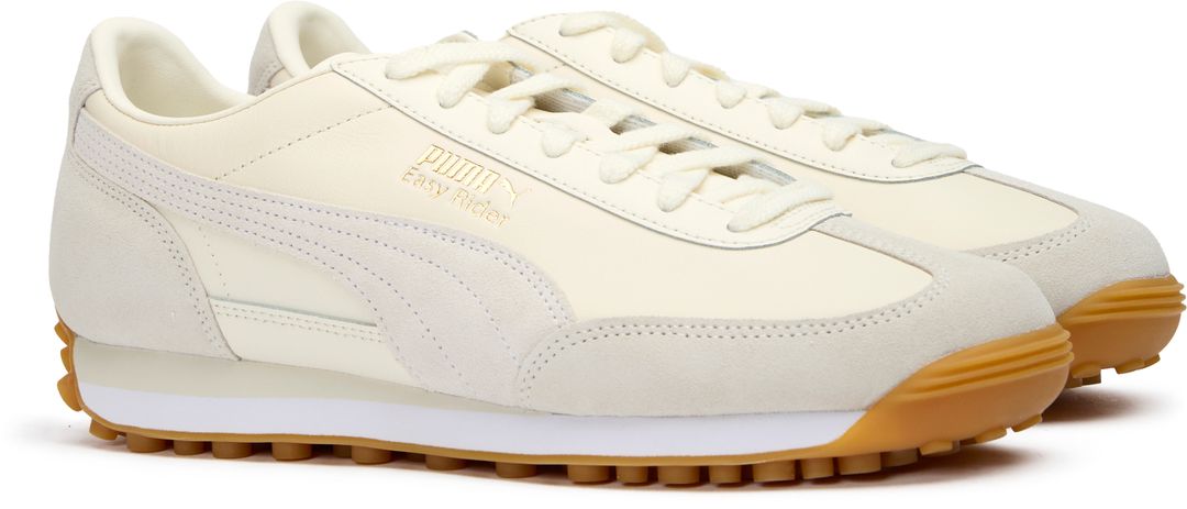 Mens Puma Easy Rider Trainers In White | Soletrader