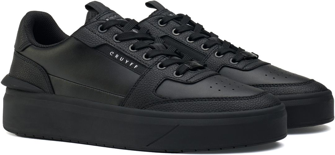 Mens Cruyff Endorsed Tennis Trainers In Black | Soletrader