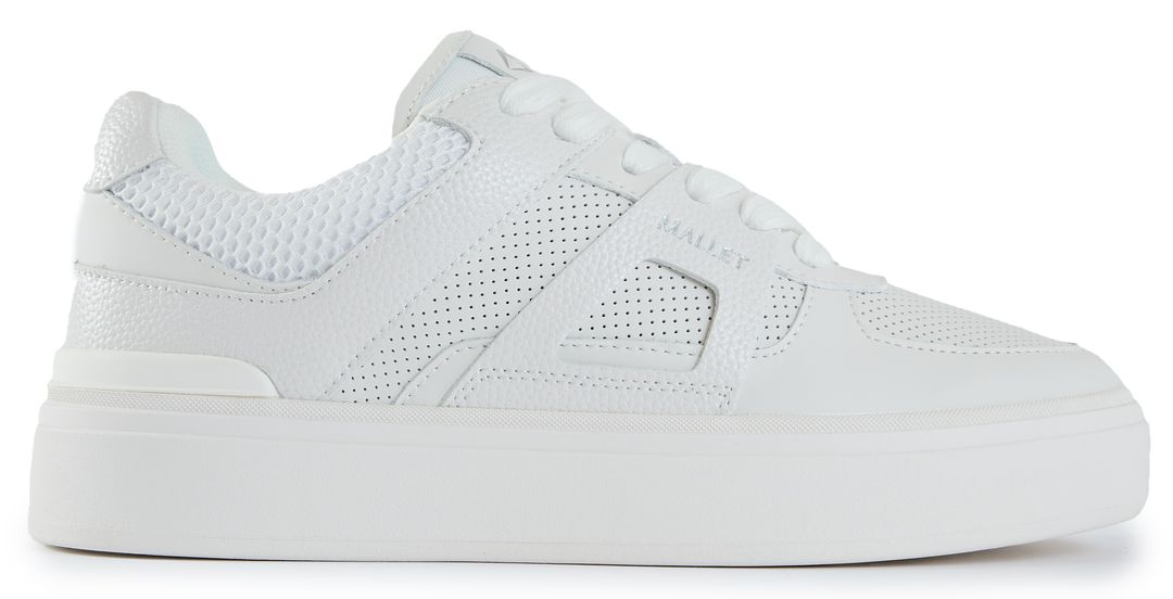 Mens Mallet Fenchurch Trainers In White | SOLE