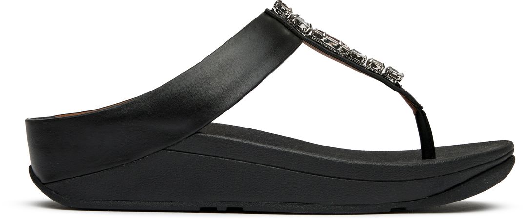 Womens Fitflop Fino Sandals In Black | Soletrader