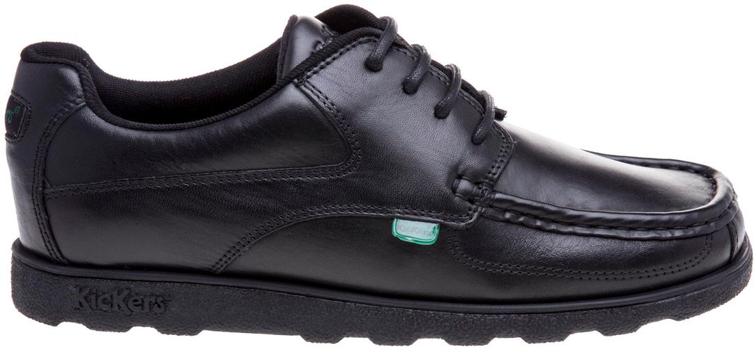 Boys Kickers Fragma Lace Shoes In Black | Soletrader