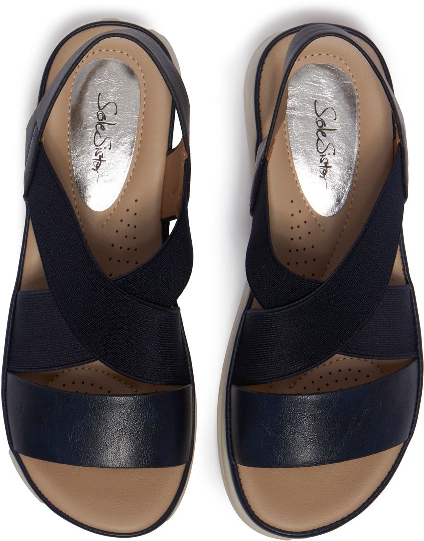 Womens Solesister Kia Sandals In Navy | Soletrader