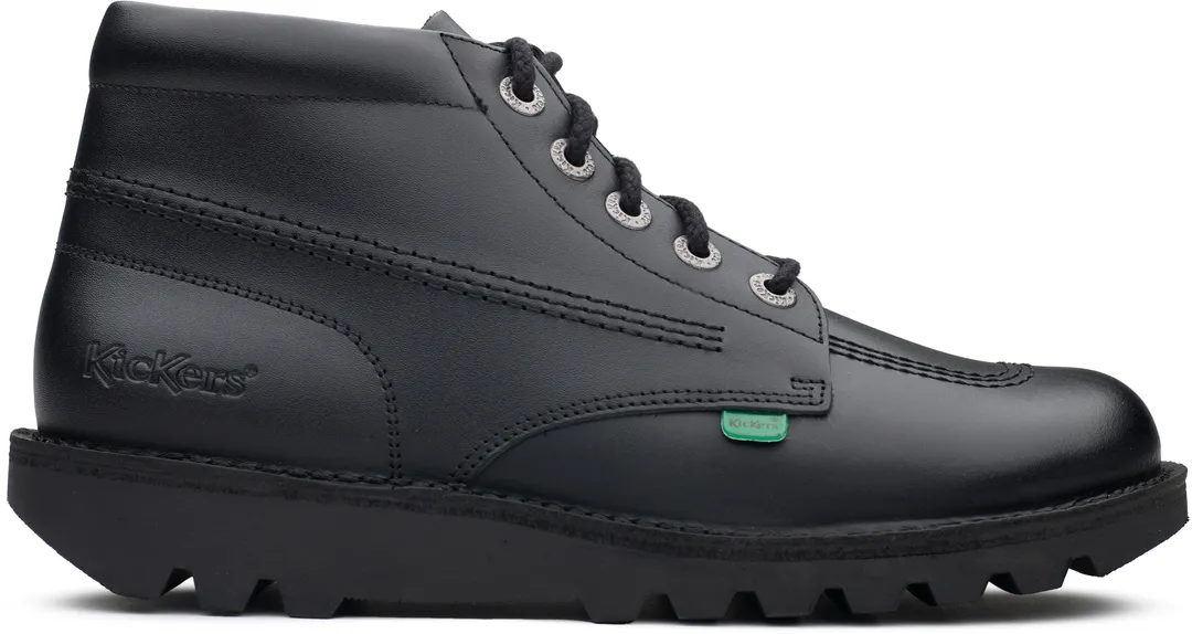 Mens Kickers Kick Hi Core Shoes In Black | Soletrader
