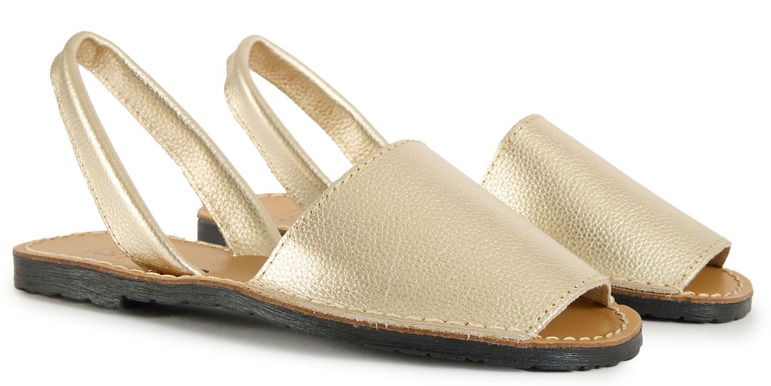 Womens Sole Ldn Macaw Nubuck Menorcan Sandals In Gold | Soletrader