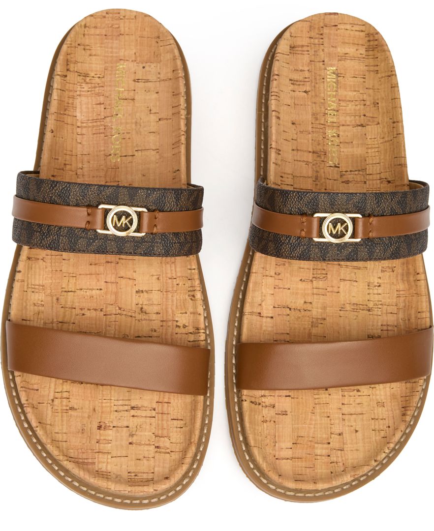 Womens Michael Kors Mandy Sandals In Brown | Soletrader