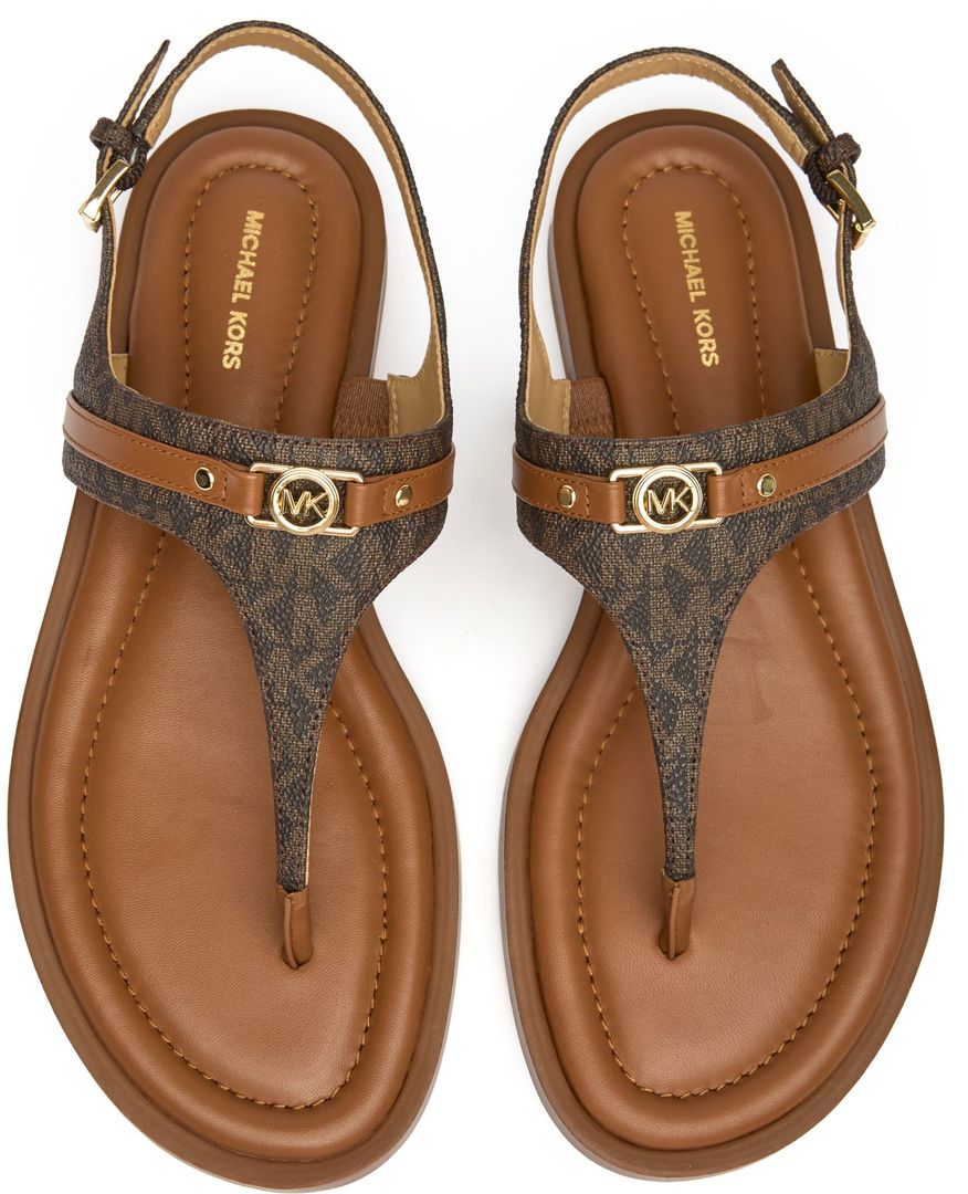 Womens Michael Kors Mandy Thong Sandals In Brown | Soletrader
