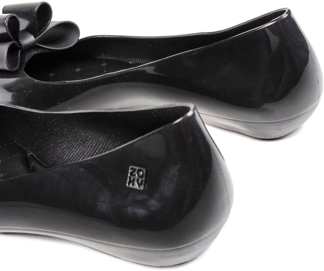 Womens Zaxy Pop Bow Classic Shoes In Black | Soletrader