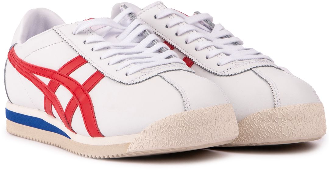 Mens Onitsuka Tiger Tiger Corsair Trainers In White/Red | Soletrader