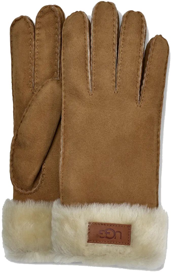 Womens Ugg® Turn Cuff Gloves In Chestnut | Soletrader