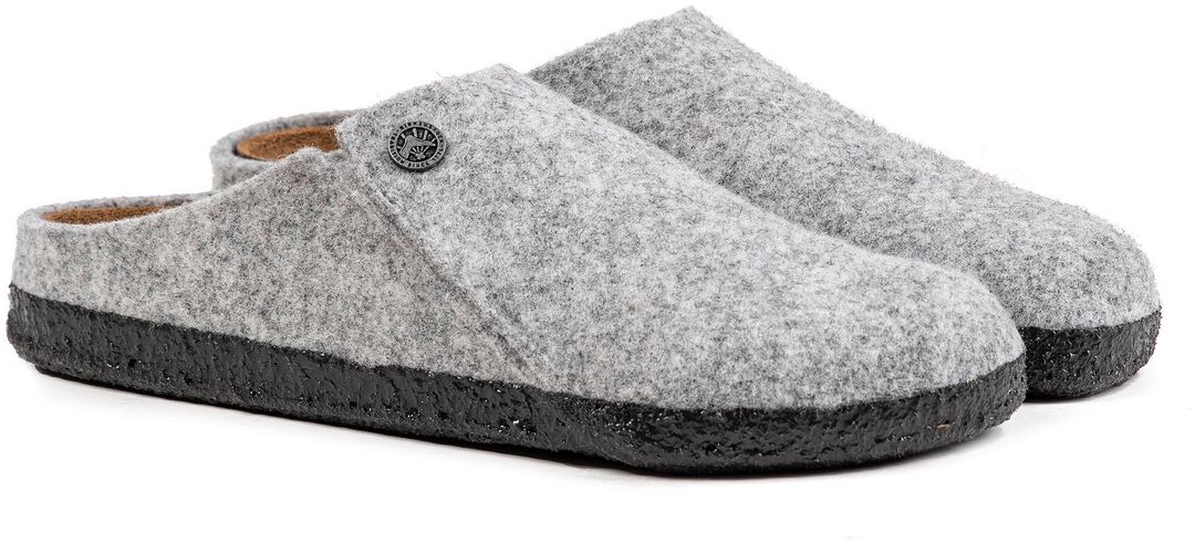 Womens Birkenstock Zermatt Slippers In Grey | SOLE