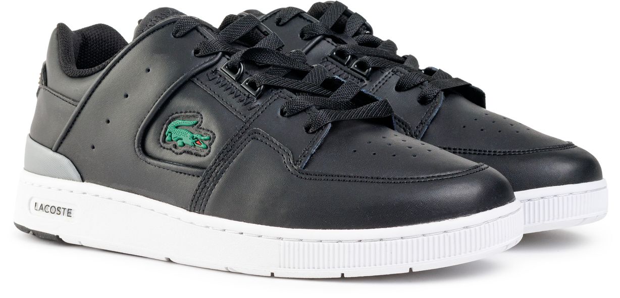 Mens Lacoste Court Cage Trainers In Black | Soletrader