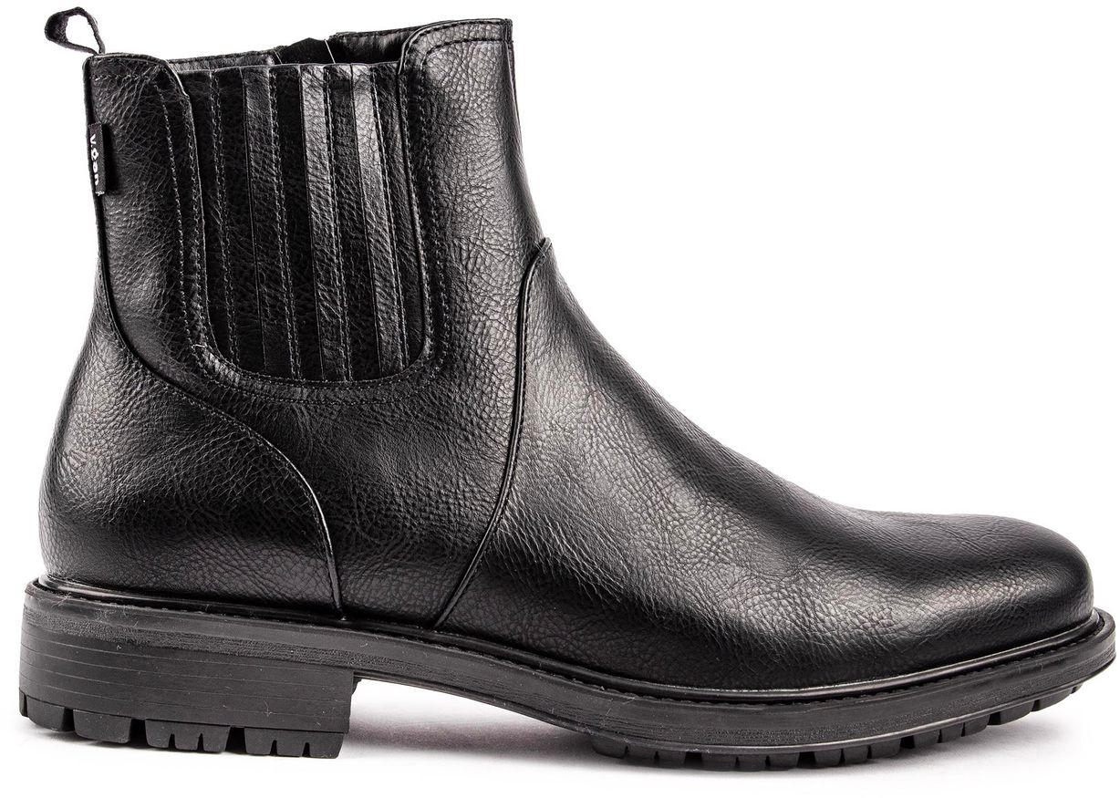 Mens V.Gan Vegan Frisee Inside Zip Boots In Black | Soletrader