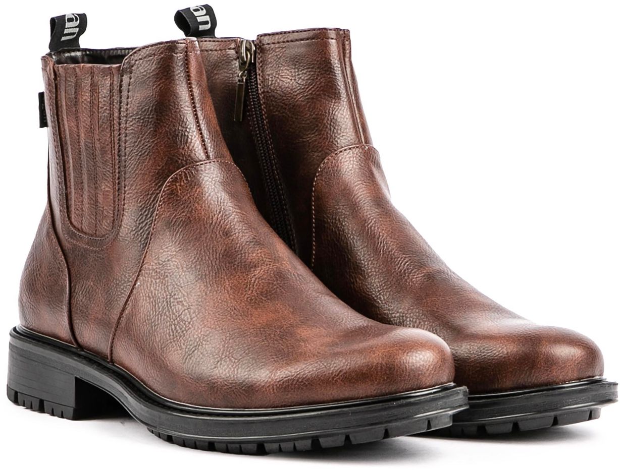 Mens V.Gan Vegan Frisee Inside Zip Boots In Tan | Soletrader