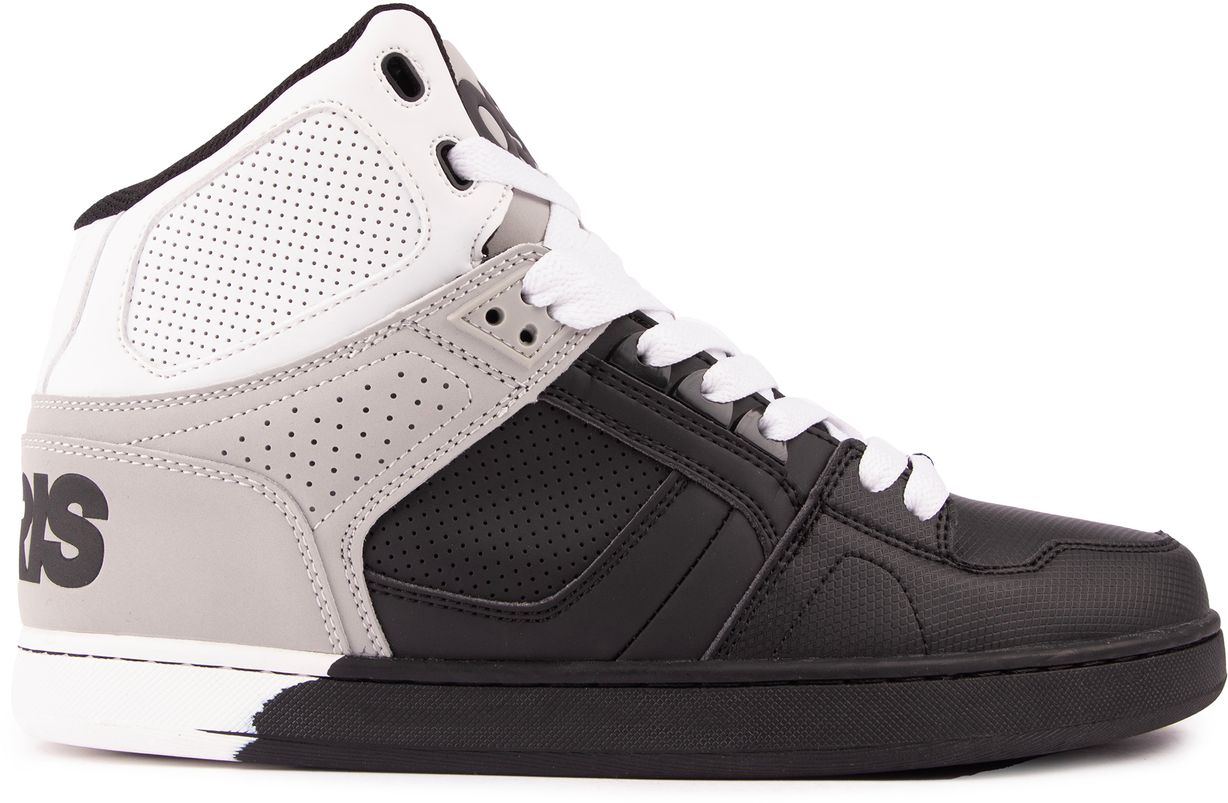 Mens Osiris Nyc 83 Clk Trainers In White Black Dip | Soletrader
