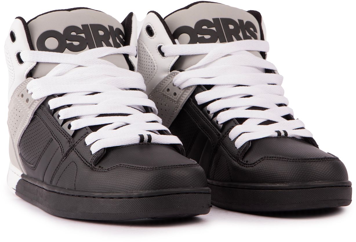 Mens Osiris Nyc 83 Clk Trainers In White Black Dip | Soletrader