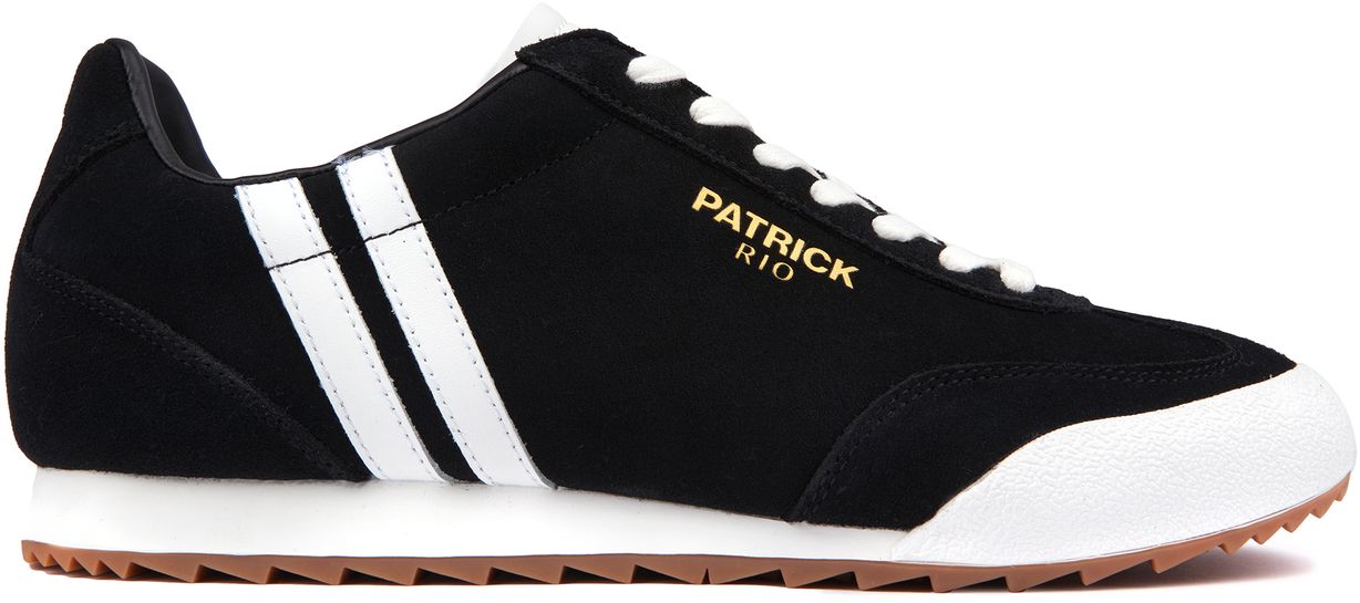 Mens Patrick Rio Trainers In Black White | Soletrader