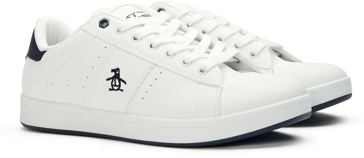 Mens Penguin Steadman Trainers In White | Soletrader