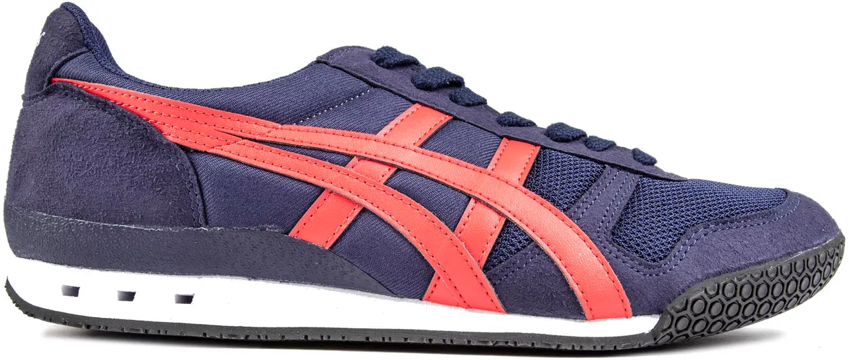 Mens Onitsuka Tiger Ultimate 81 Trainers In Navy/Red | Soletrader
