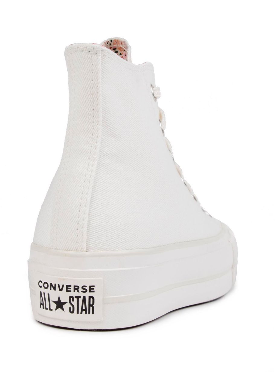 Womens Converse All Star Lift Hi Trainers In Natural/White | Soletrader
