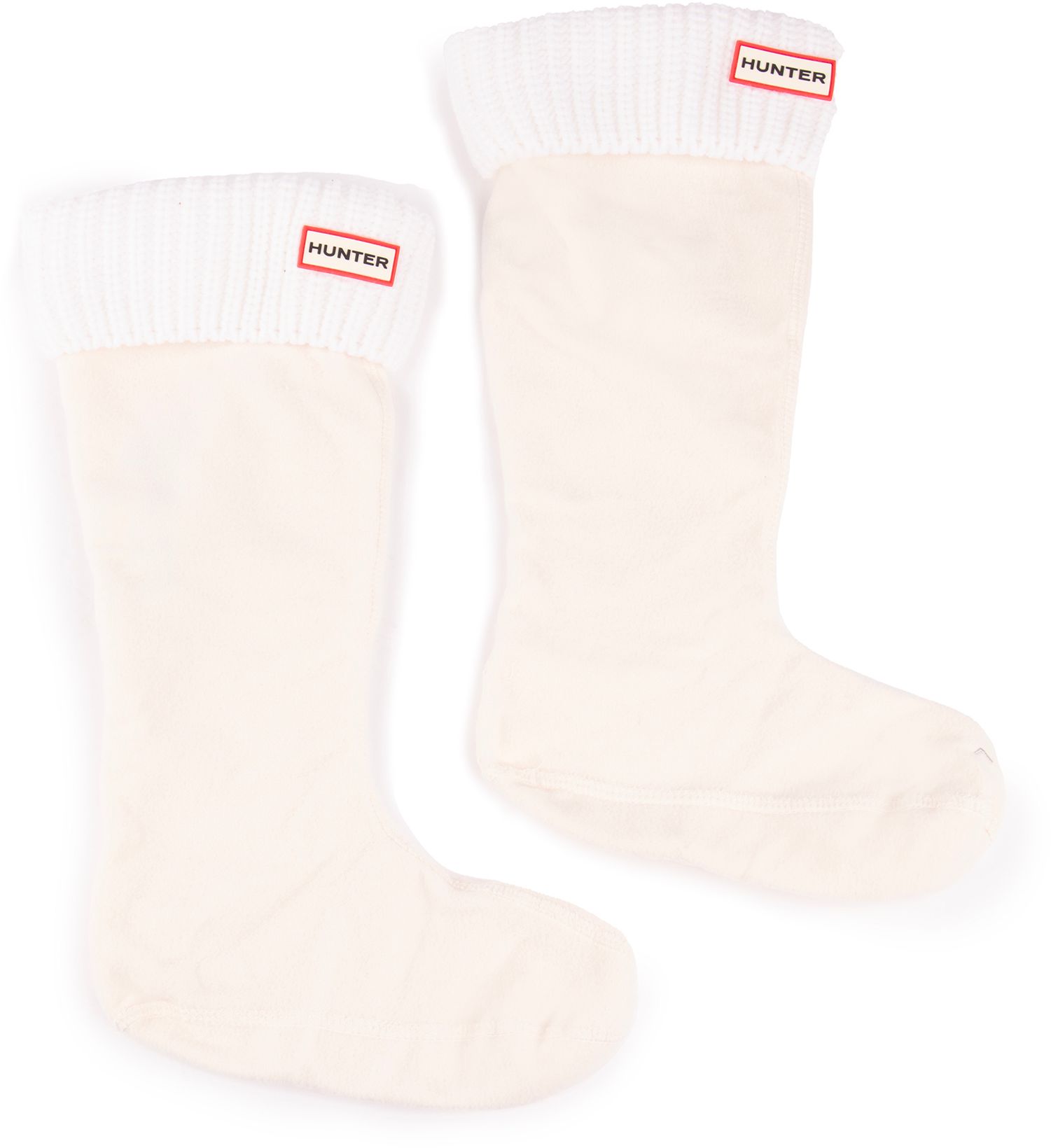 Womens Hunter Tall Cardigan Welly Socks In White | Soletrader