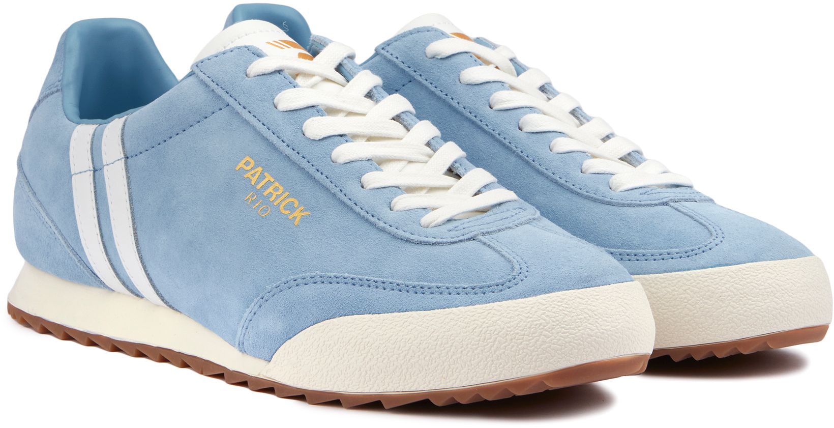 Mens Patrick Rio Trainers In Sky Blue White | Soletrader
