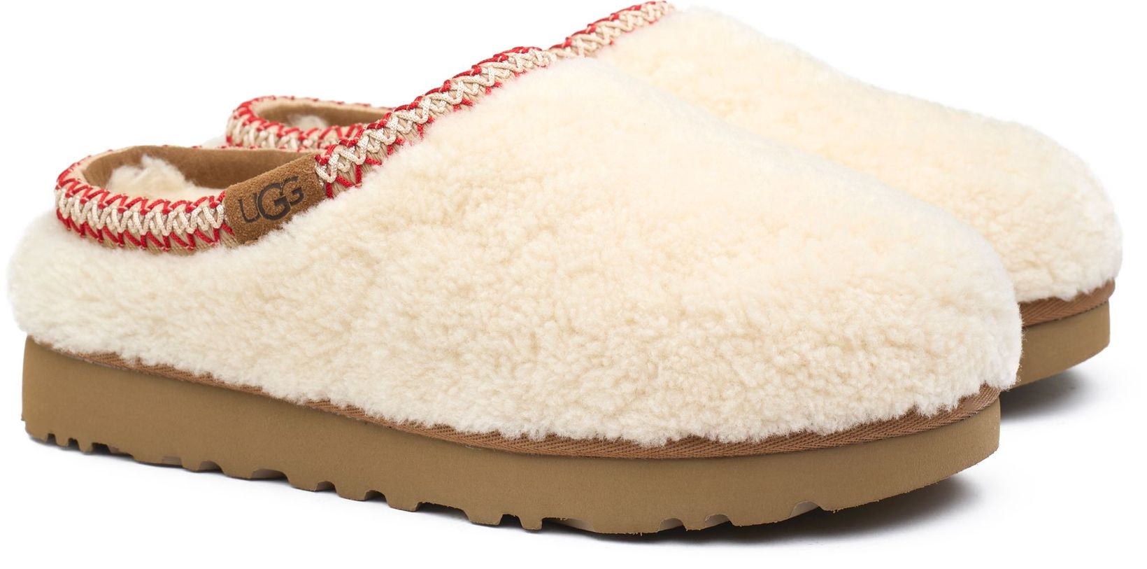 Womens Ugg® Tasman Maxi Curly Slippers In Creme | Soletrader