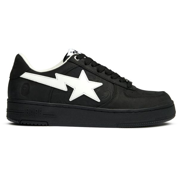 Mens A Bathing Ape BAPE STA #4 Sneakers In Black | SOLE