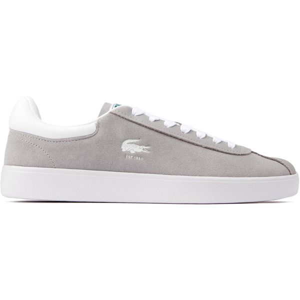 Mens Lacoste Baseshot Sneakers In Grey | Soletrader