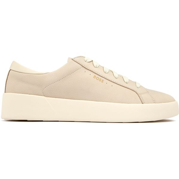 Mens Boss Belwar Tenn Trainers In Nautral | Soletrader