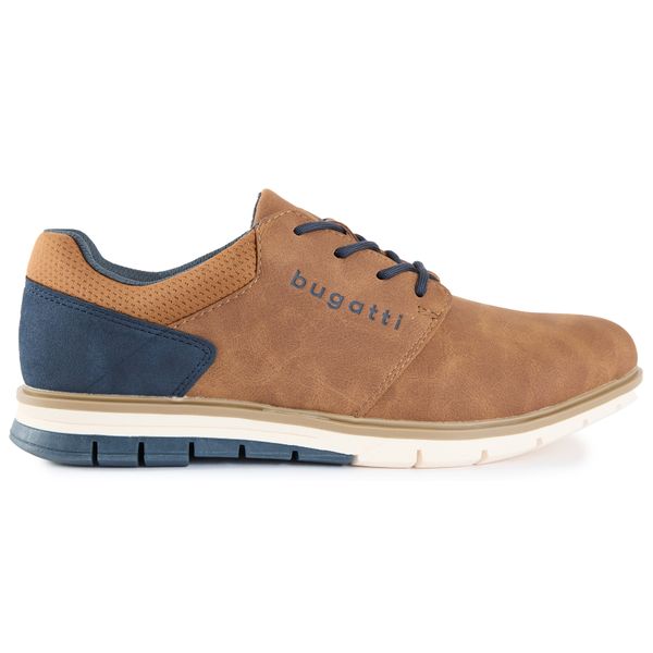Mens Bugatti Comfort Logo Shoes In Tan | Soletrader