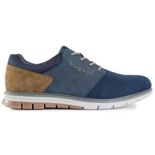 Mens Bugatti Comfort Logo Shoes In Navy | Soletrader