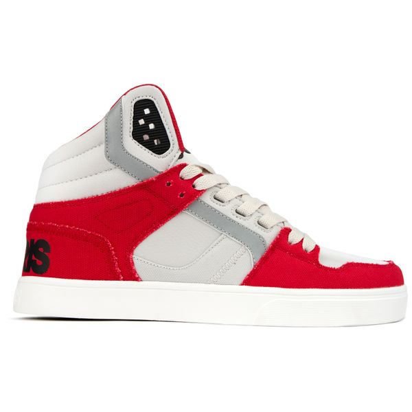 Mens Osiris Clone Sneakers In White Red Navy | Soletrader