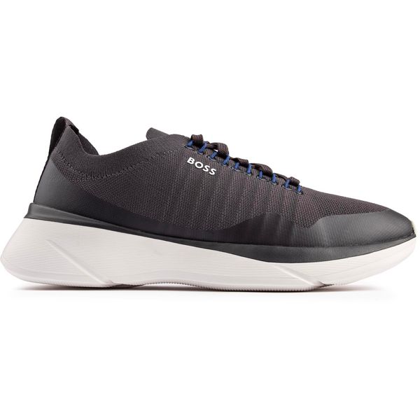 Mens Boss Dean Run Sneakers In Grey | Soletrader