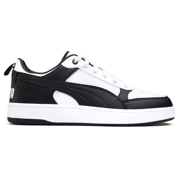 Mens Puma Dribble Sneakers In White/Black | Soletrader