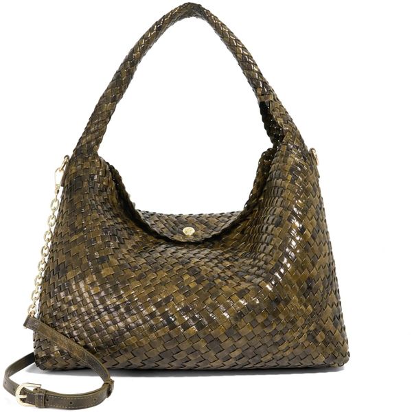 Womens Dune London Deliberate L Shoulder Bag In Green | Soletrader