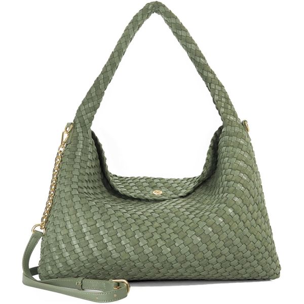 Womens Dune London Deliberate L Shoulder Bag In Green | Soletrader