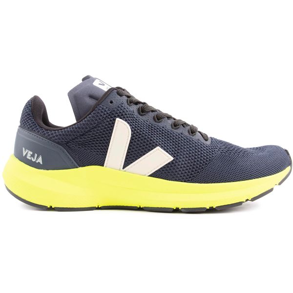Mens Veja Marlin Sneakers In Navy/Lime | Soletrader