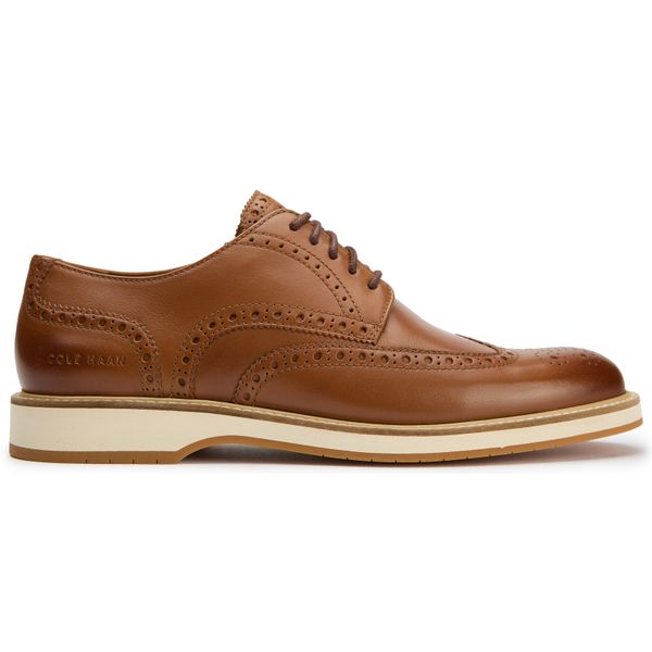 Mens Cole Haan Morse Grand Wingtip Shoes In Tan | Soletrader