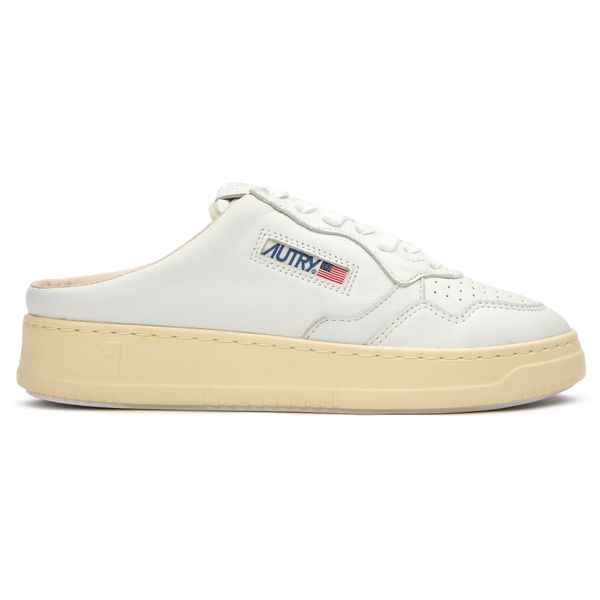 Womens Autry Medalist Mule Sneakers In Ecru | Soletrader