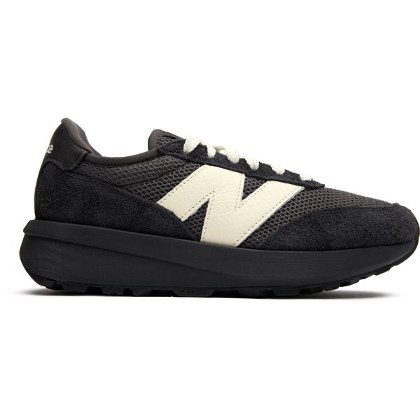 Mens New Balance 370 Sneakers In Black/White | Soletrader