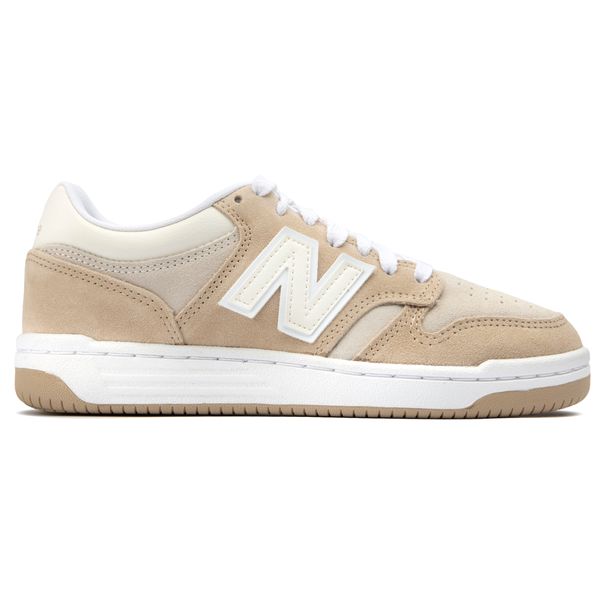 Womens New Balance 480 Sneakers In White/Natural | Soletrader