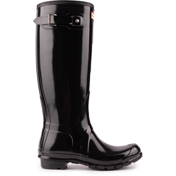 Womens Hunter Original Tall Gloss Boots In Black | Soletrader
