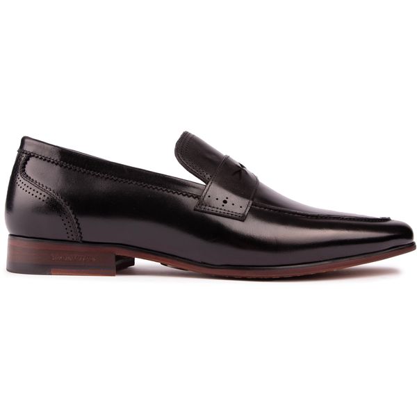 Mens Simon Carter Pike Loafer Shoes In Black | Soletrader