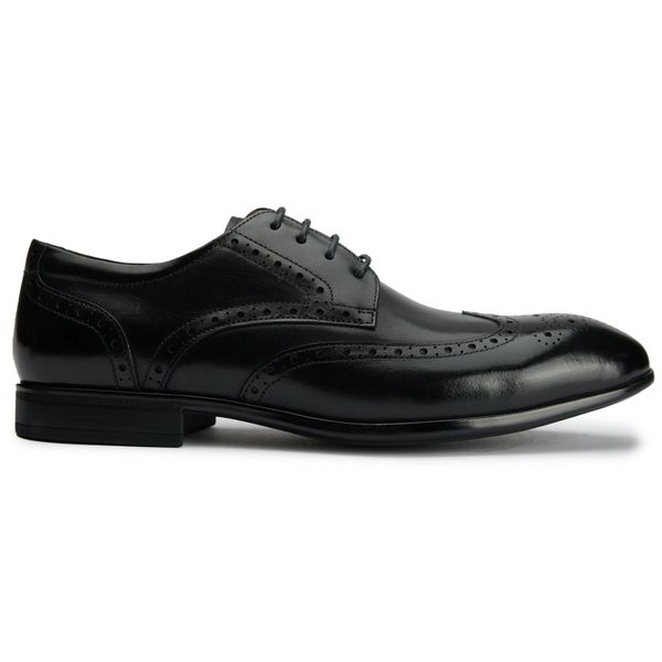 Mens Sole Ldn Wide Fit Brogue Shoes In Black | Soletrader