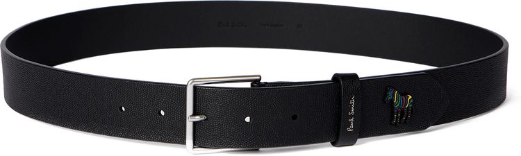 Mens Paul Smith Zebra Badge Belt In Black | Soletrader