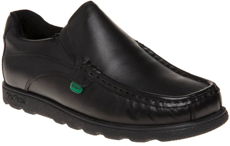 Boys Kickers Fragma Slip Shoes In Black | Soletrader