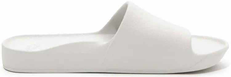 Womens Archies Arch Support Slide Sandals In White | Soletrader