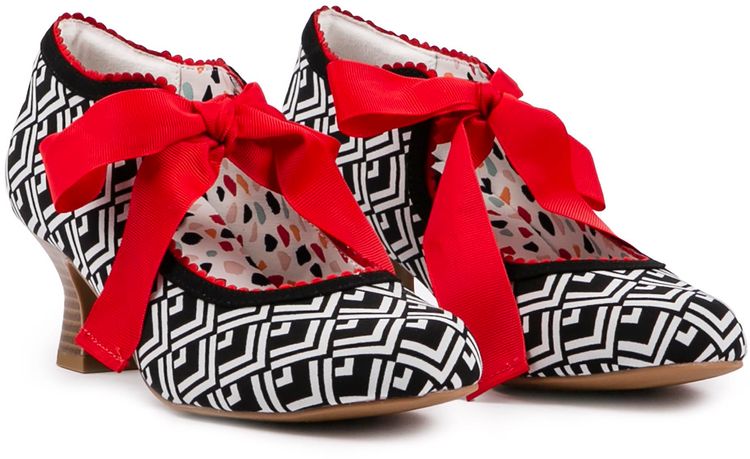 Womens Ruby Shoo Peyton Shoes In Black/White | Soletrader