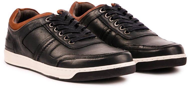 Mens Front Renzo Trainers In Navy | Soletrader